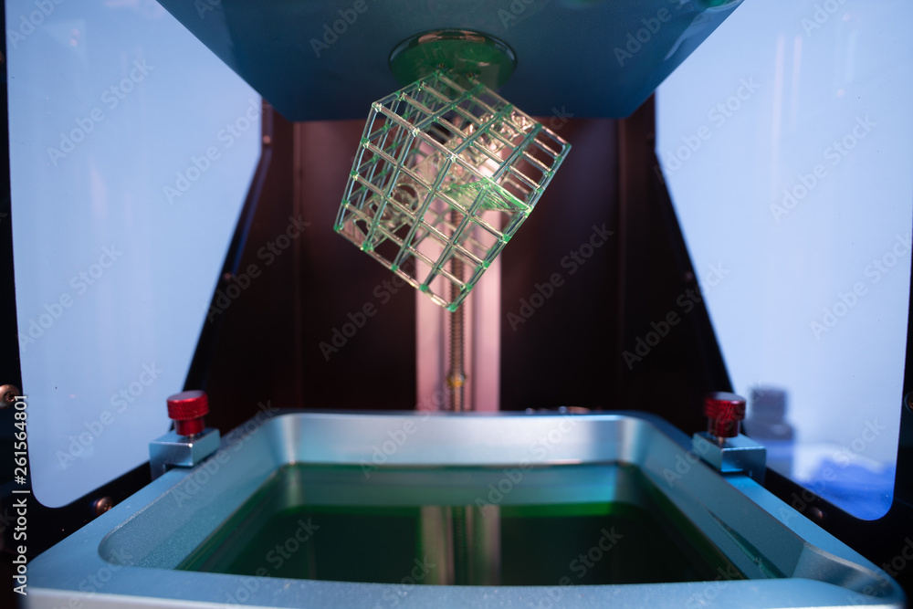 SLA Stereolithography DLP- Digital Light Processing 3D Printer Stock ...