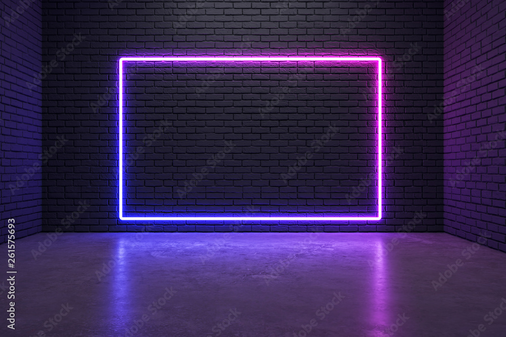 Glowing neon poster Stock Photo | Adobe Stock