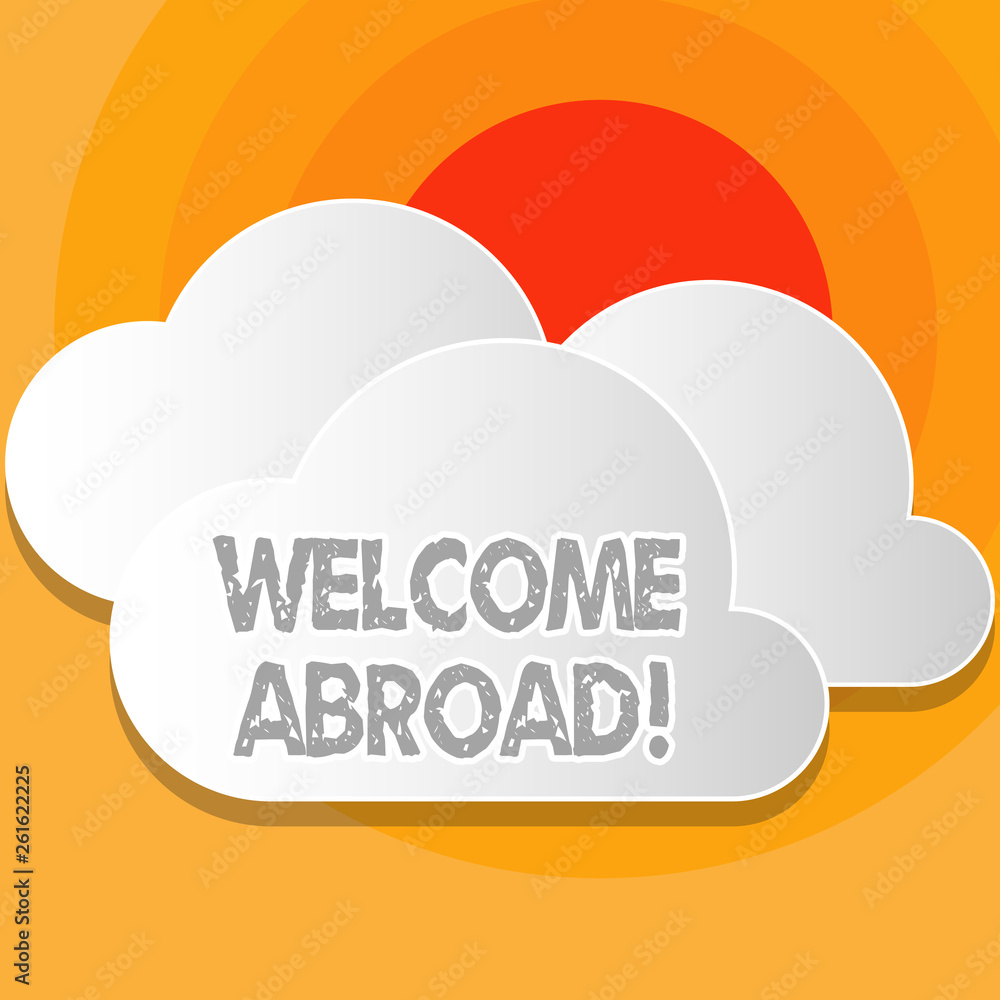 Writing note showing Welcome Aboard. Business concept for on board as ...