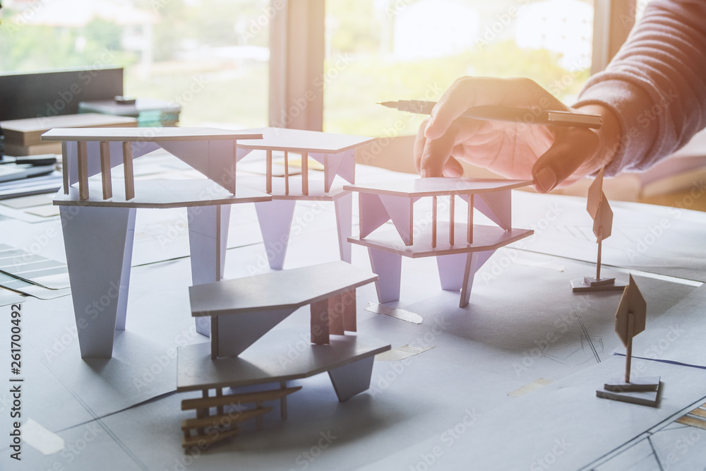 architect design working drawing sketch plans blueprints and making ...