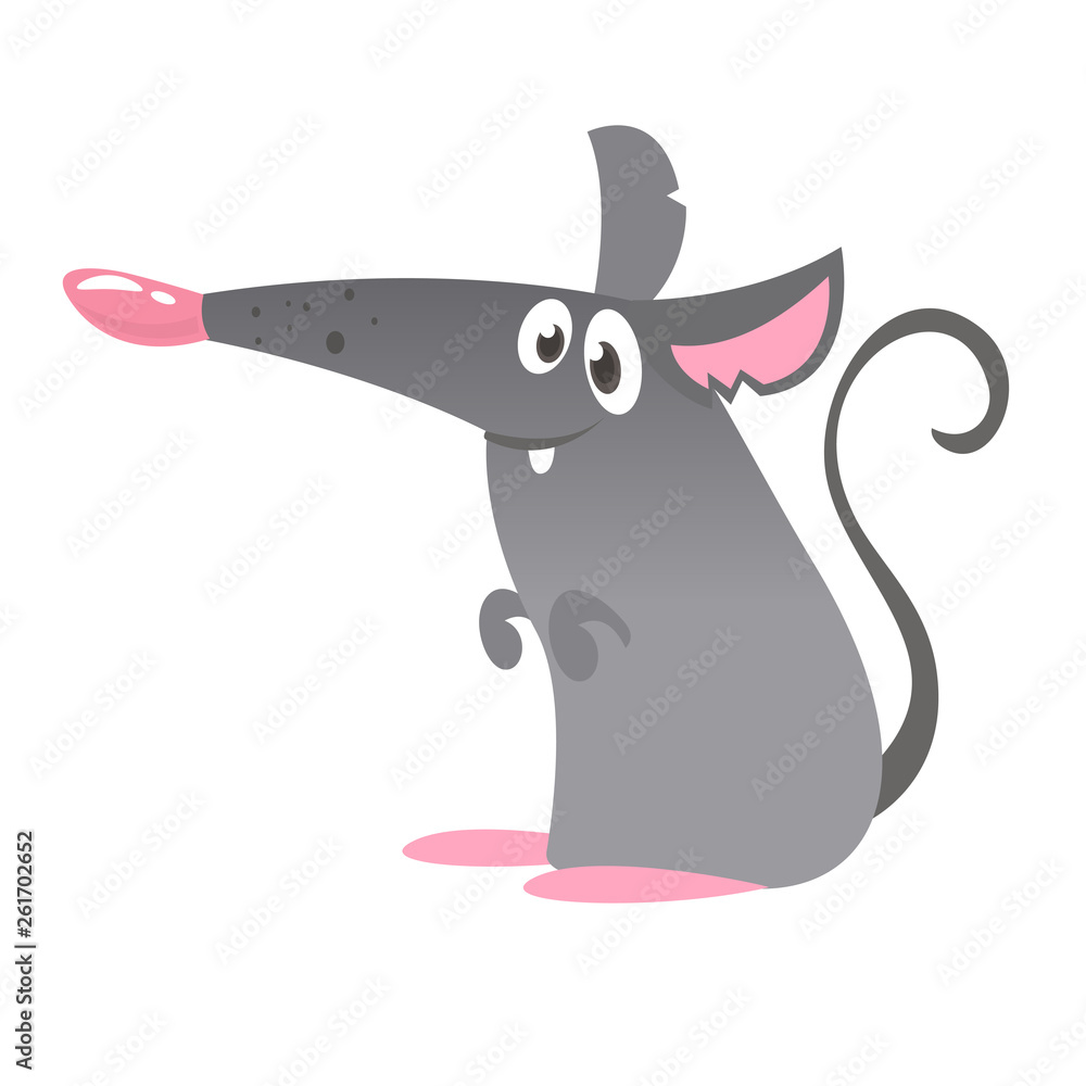 Cartoon Funny Mouse Vector Illustration Stock Vector Adobe Stock
