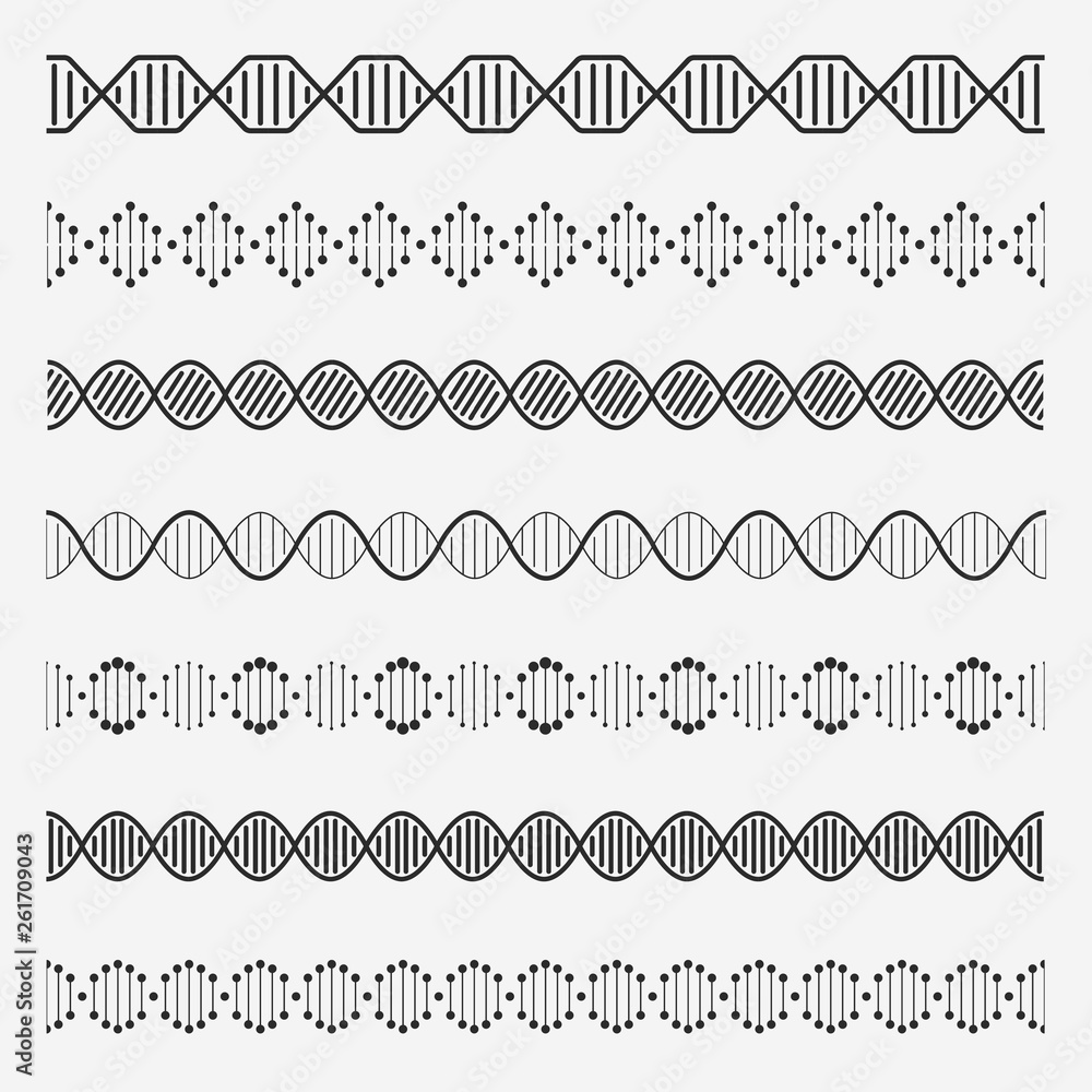 Dna elements. Helix double chromosomes model molecule genome code ...