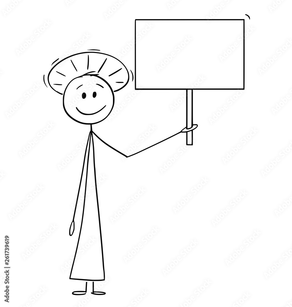Cartoon stick figure drawing conceptual illustration of holy man or ...