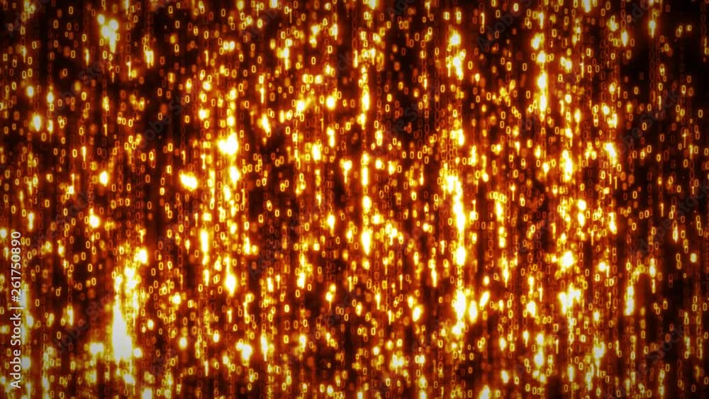 Computer Binary Code Data Falling Loop 4k Animation Of An Abstract Computer Electronics