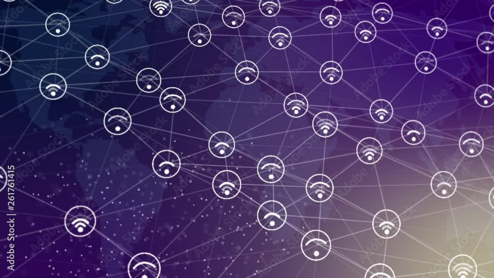 Wireless network icon. Wi-Fi symbol. Animation of wifi element . Alpha ...