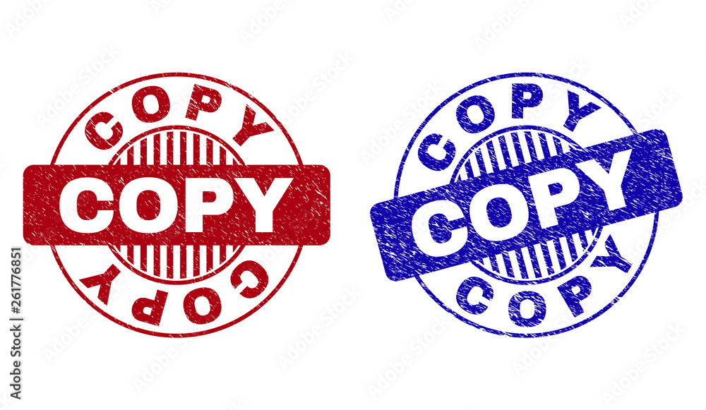 Grunge COPY round stamp seals isolated on a white background. Round ...