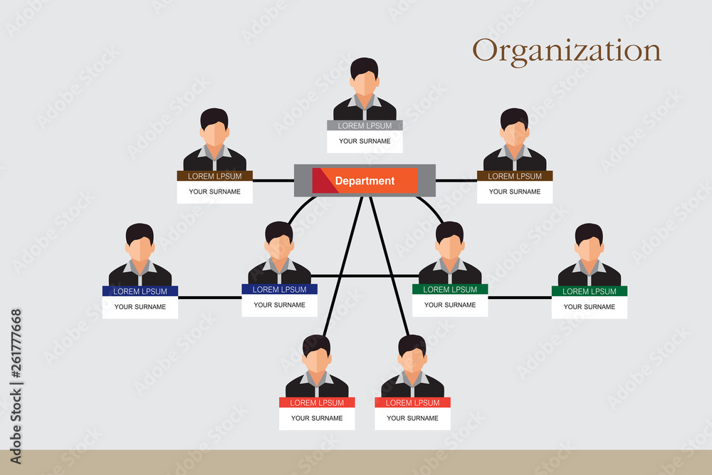 Organization Chart Infographics Stock Vector | Adobe Stock