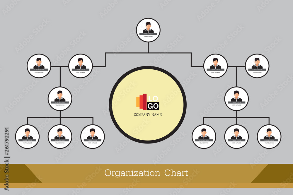 Organization Chart Infographics Stock Vector | Adobe Stock