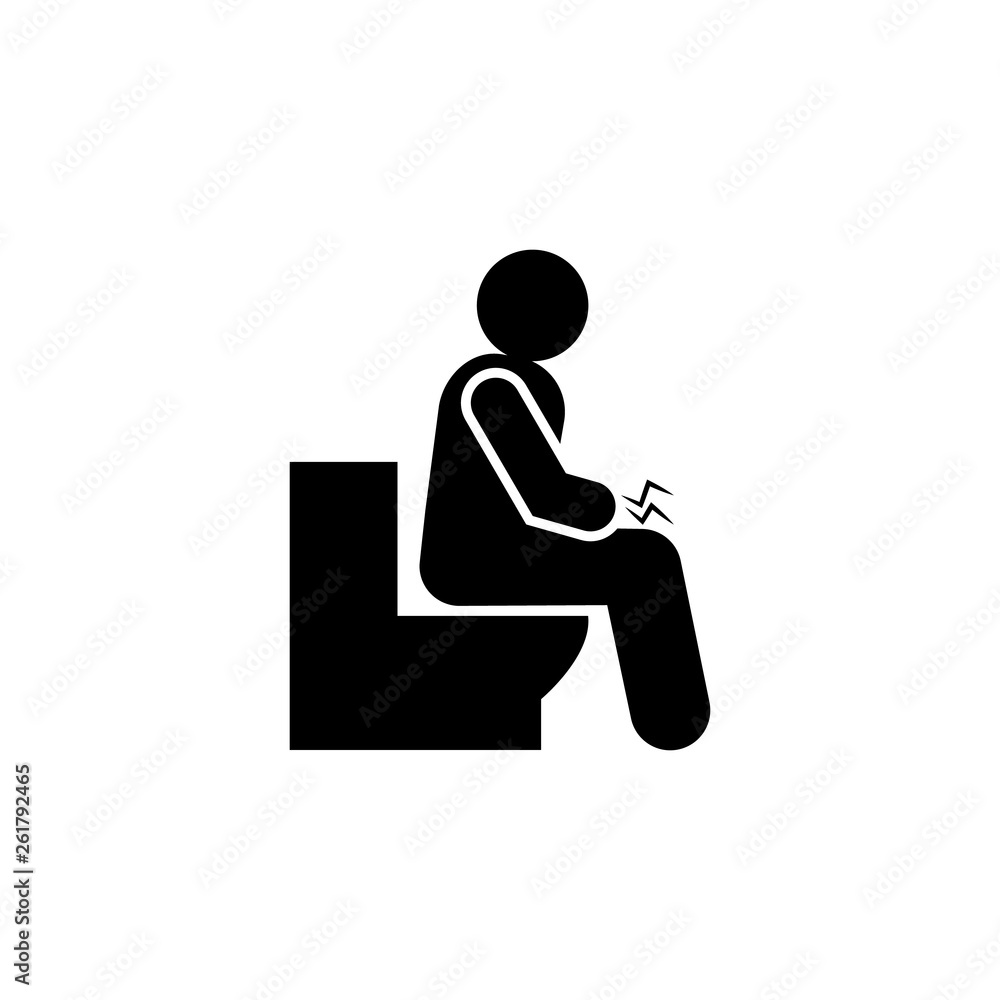 Bowel, celiac disease, pain icon. Element of celiac disease sings ...