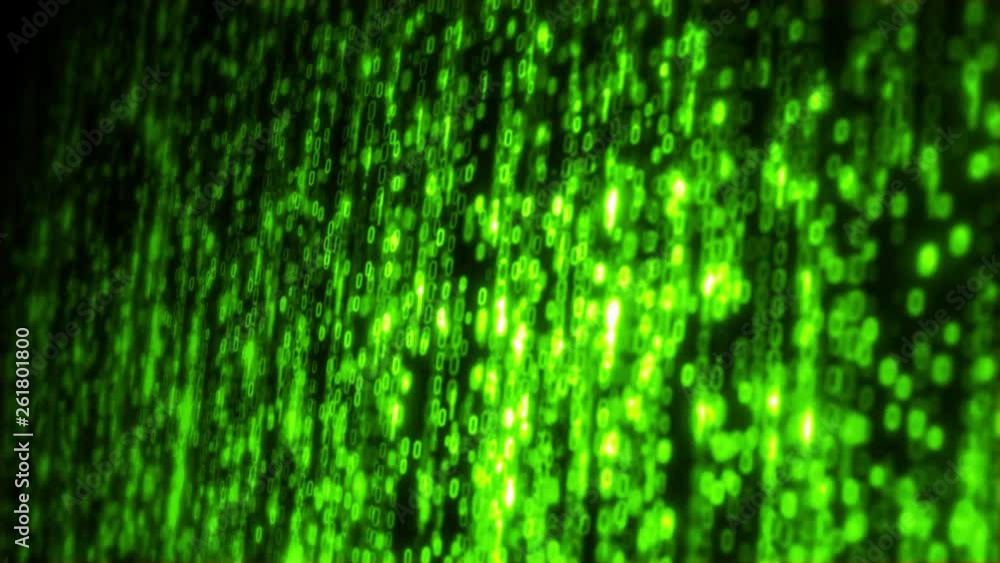 Computer Binary Code Data Falling Loop 4k Animation Of An Abstract Computer Electronics