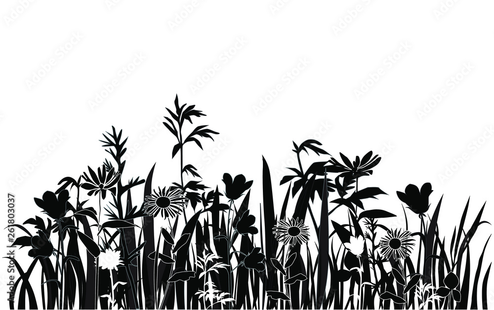 Flower Garden Silhouette