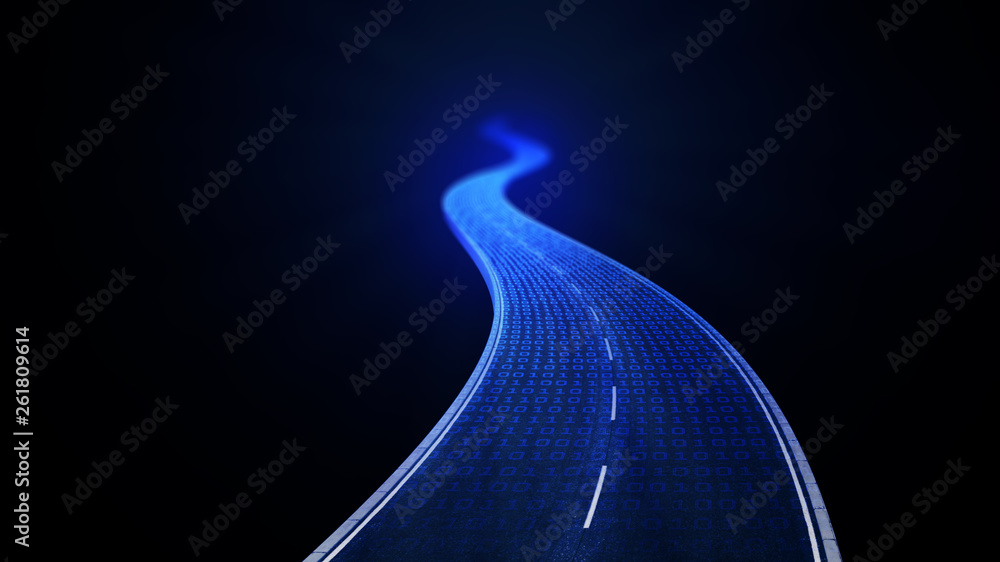 Digital road Stock Illustration | Adobe Stock