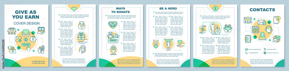Volunteering brochure template layout Stock Vector | Adobe Stock