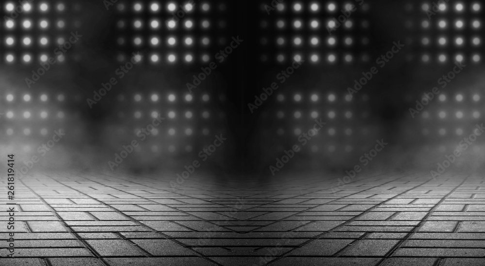 Background of empty street, room. Background of empty scene at night ...