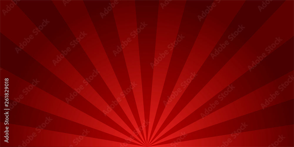 Retro background. Sunburst red colored. Burst design. Vector Stock ...