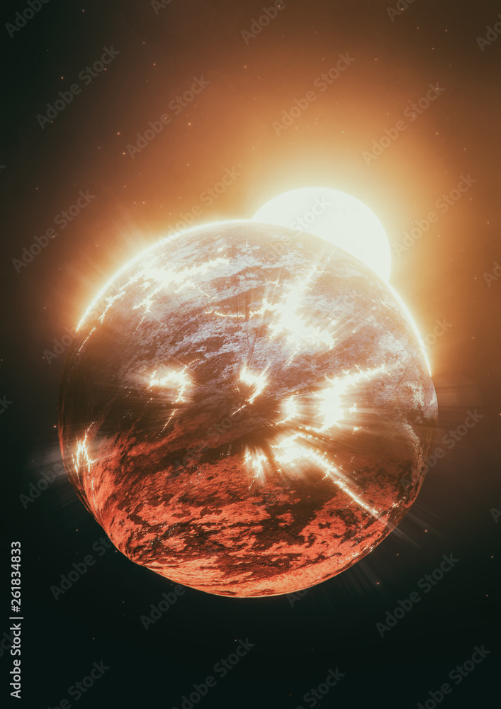 the ultimate destruction of the planet in a great cosmic catastrophe 3d ...