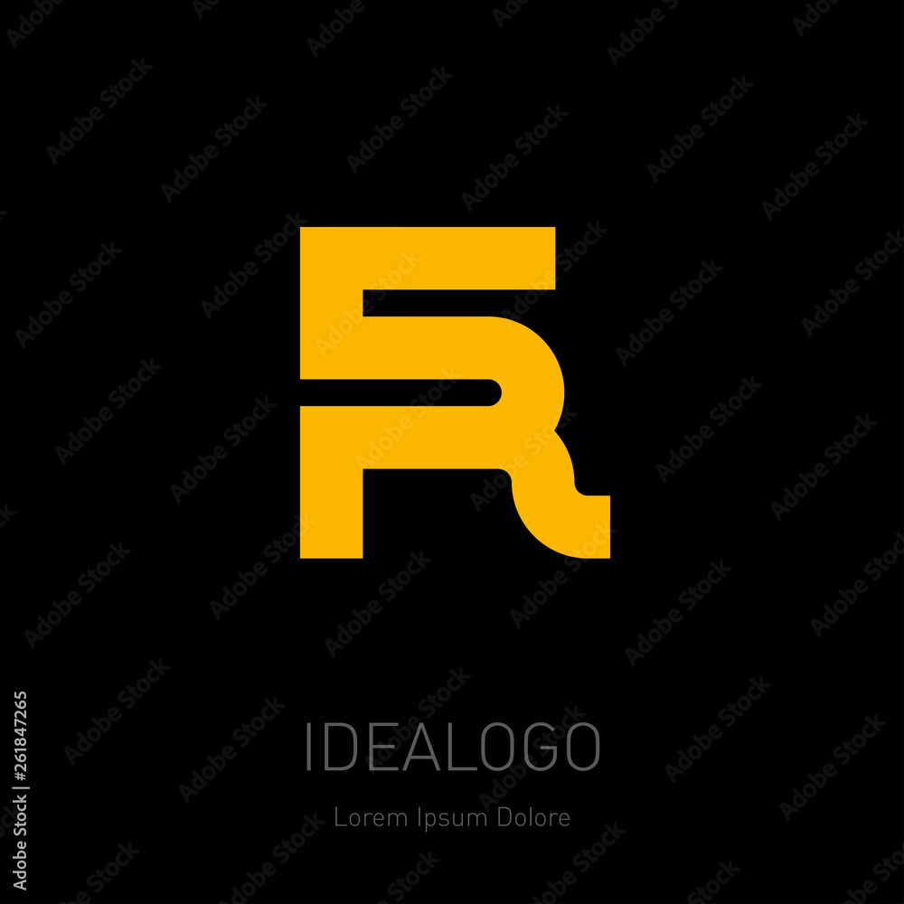 5 and R logo. 5R - Vector design element or icon. Monogram logotype ...