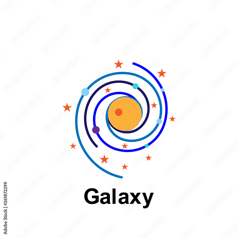 Space, galaxy color icon. Element of color space icon. Premium quality ...
