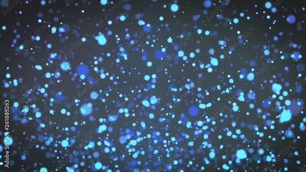 Blue particles background, dust particles with real lens flare. glitter ...