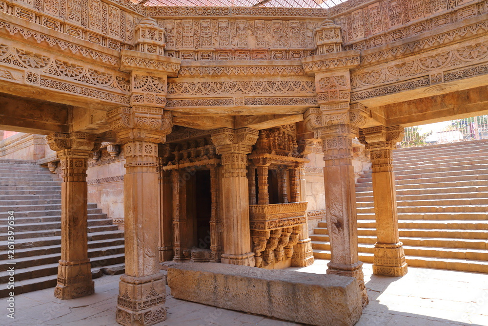 Adalaj Stepwell is a Hindu building in the village of Adalaj near ...