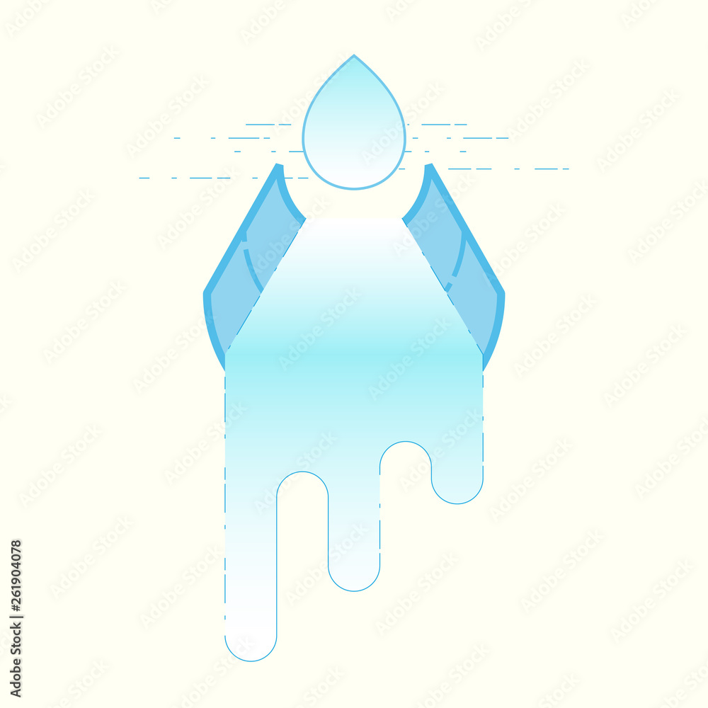 Water supply concept. Importance of water metaphor. Water delivery ...