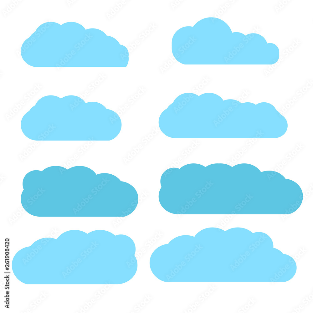 Clouds set isolated on white background. Collection of clouds for web ...