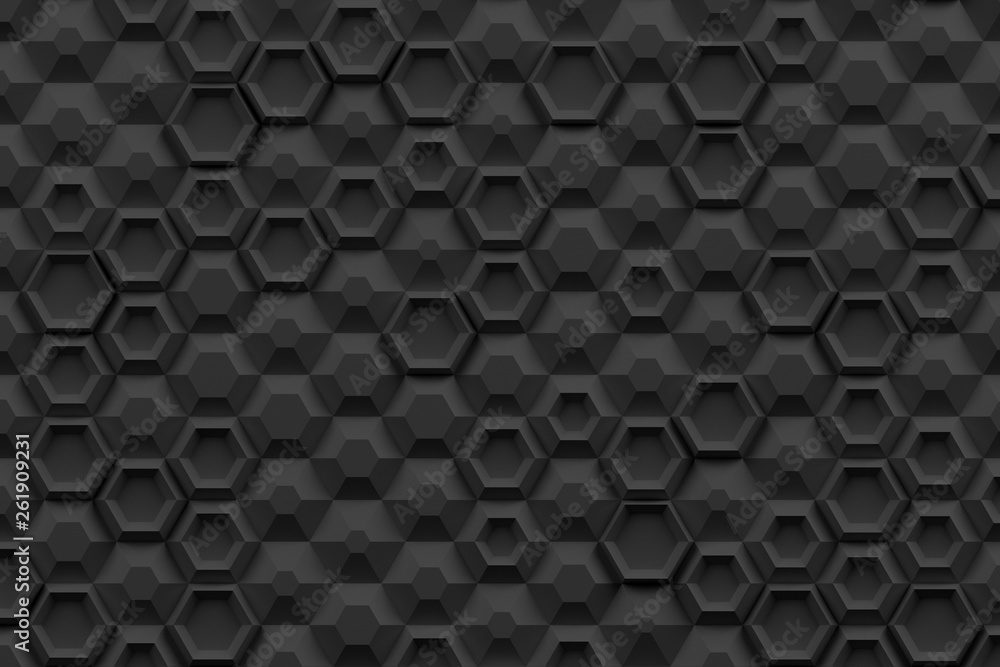Parametric digital texture based on hexagonal grid with different ...
