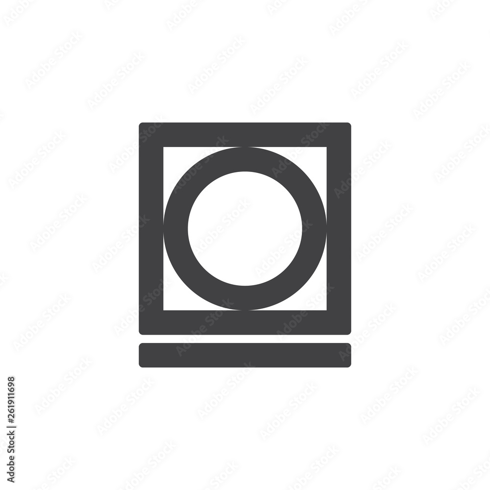Permanent press, laundromat sign vector icon. filled flat sign for ...
