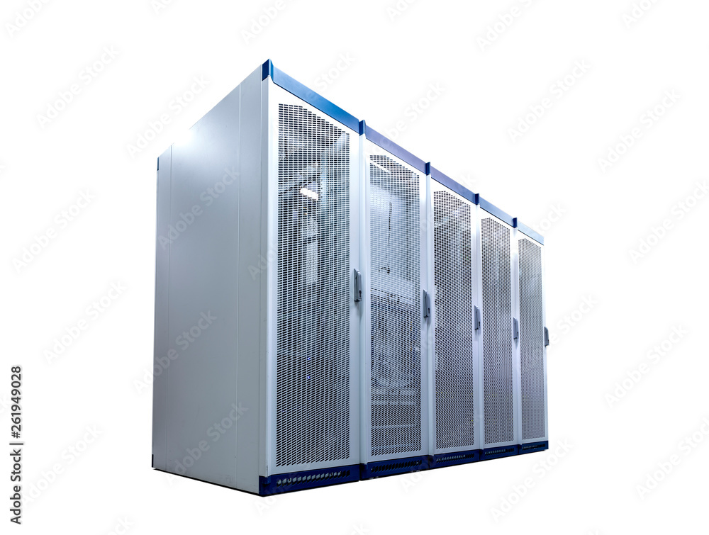 Blade server rack isolated on white background, Stock Photo | Adobe Stock