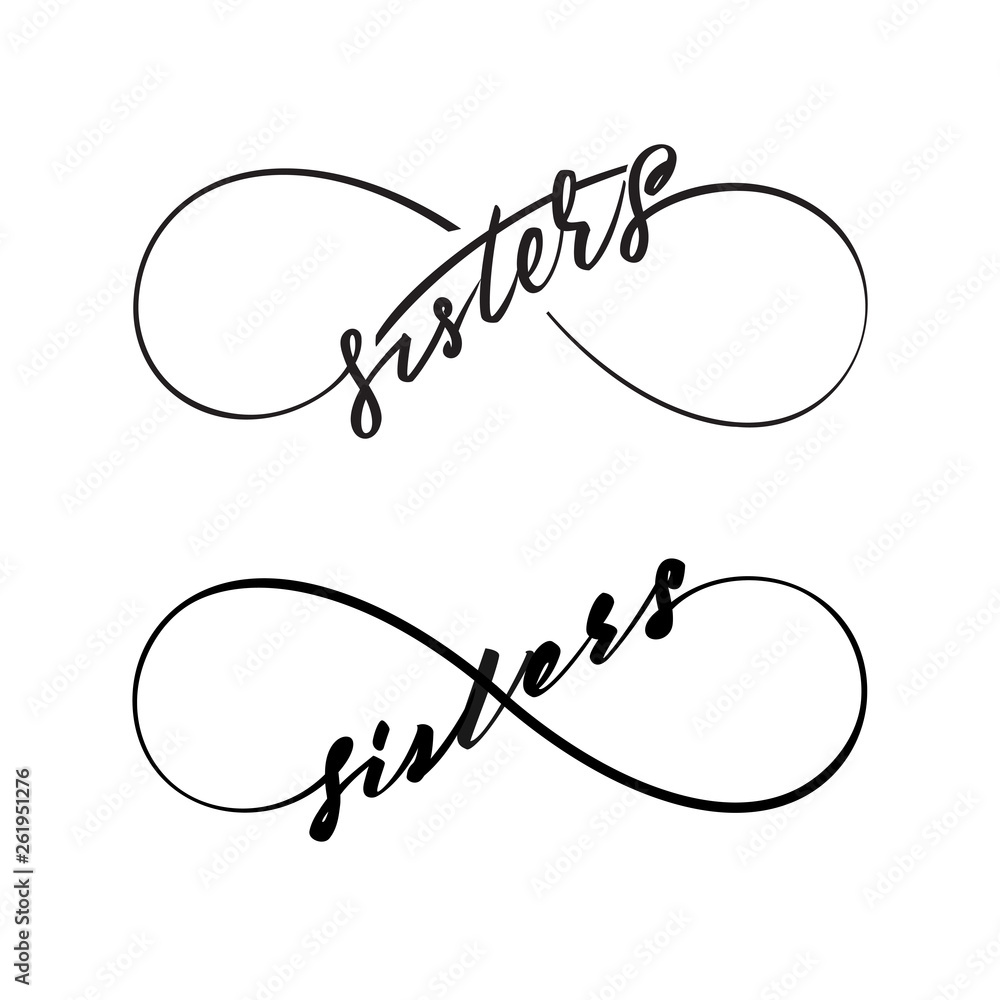 Sisters infinity symbols Stock Vector | Adobe Stock