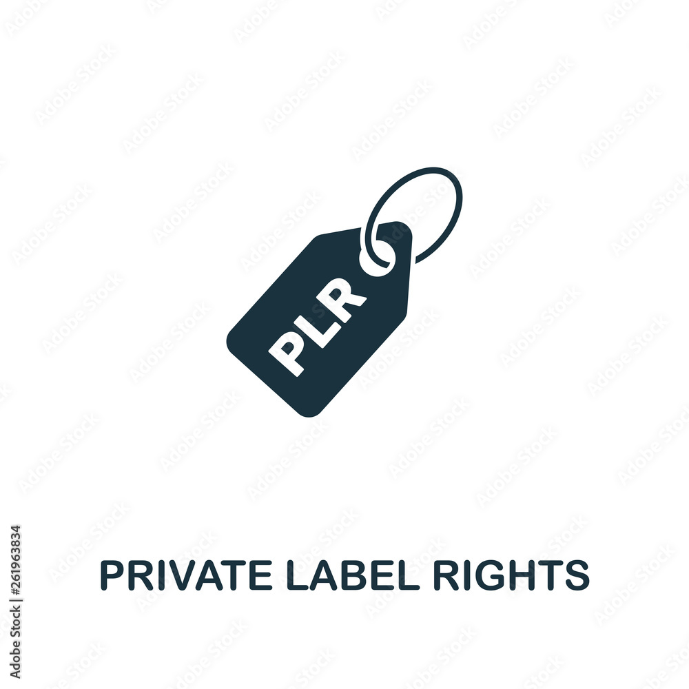 Private Label Rights (Plr) icon. Creative element design from content ...