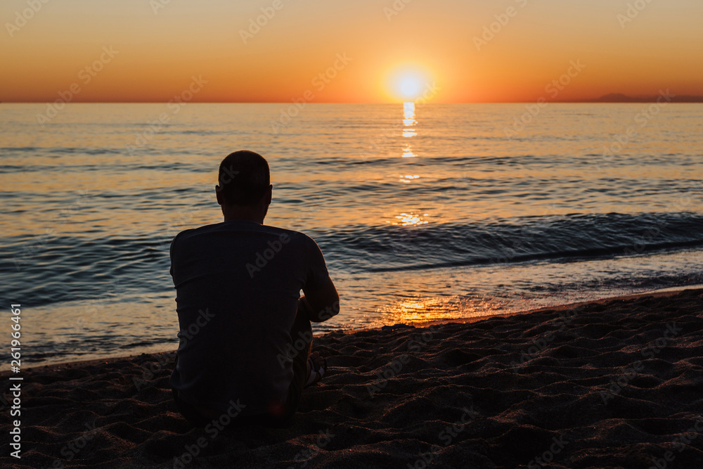 Couple Looking At Sunset