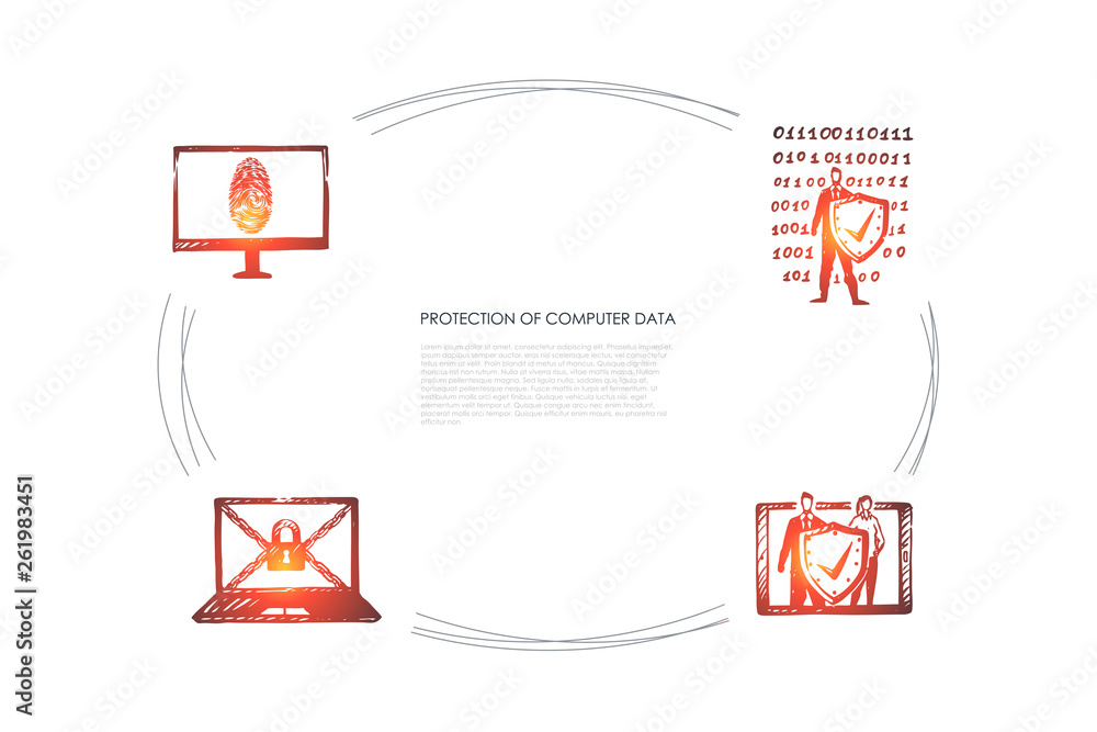 Protection of Computer Data - cipher, fingerprint, code, password ...