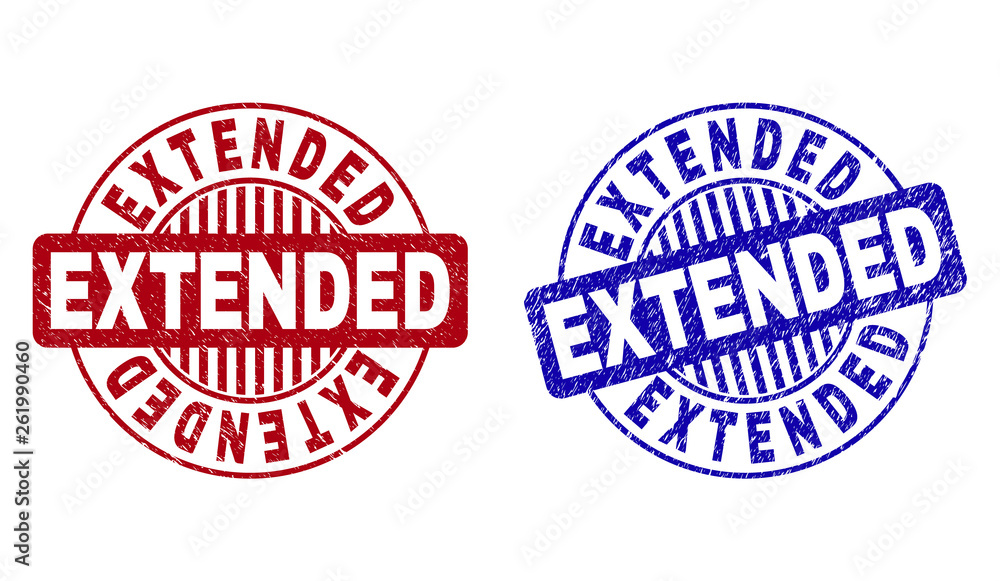 Grunge EXTENDED round stamp seals isolated on a white background. Round ...