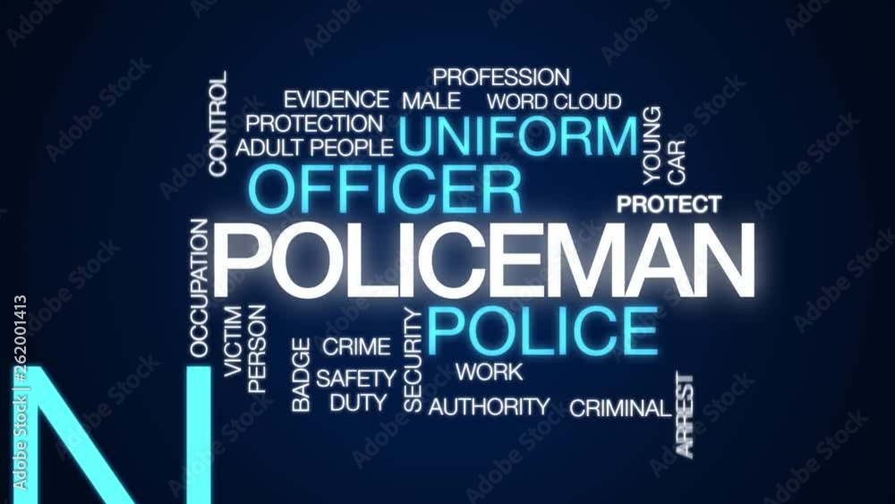 Policeman animated word cloud. Kinetic typography. Stock Video | Adobe ...