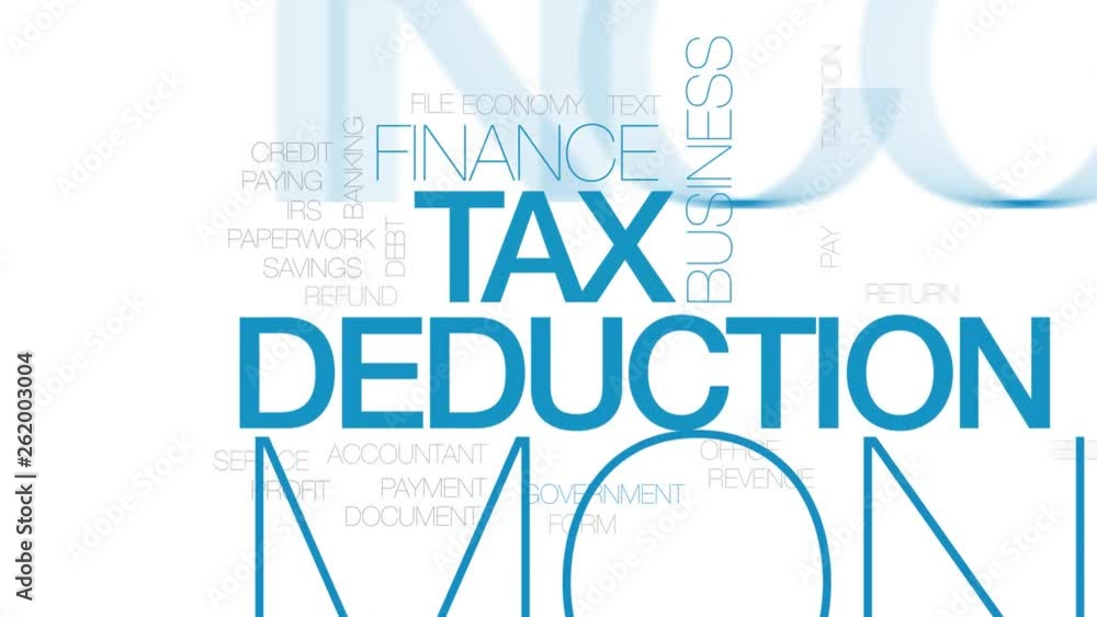 Tax deduction animated word cloud. Kinetic typography. Stock Video ...