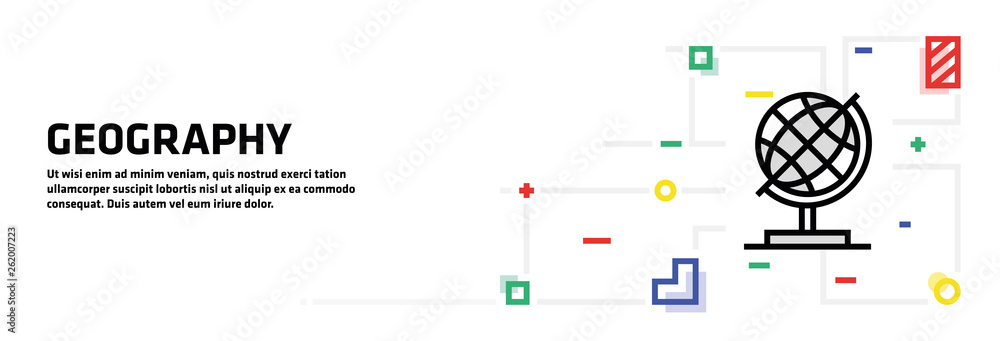 Geography Banner Concept Stock Vector | Adobe Stock