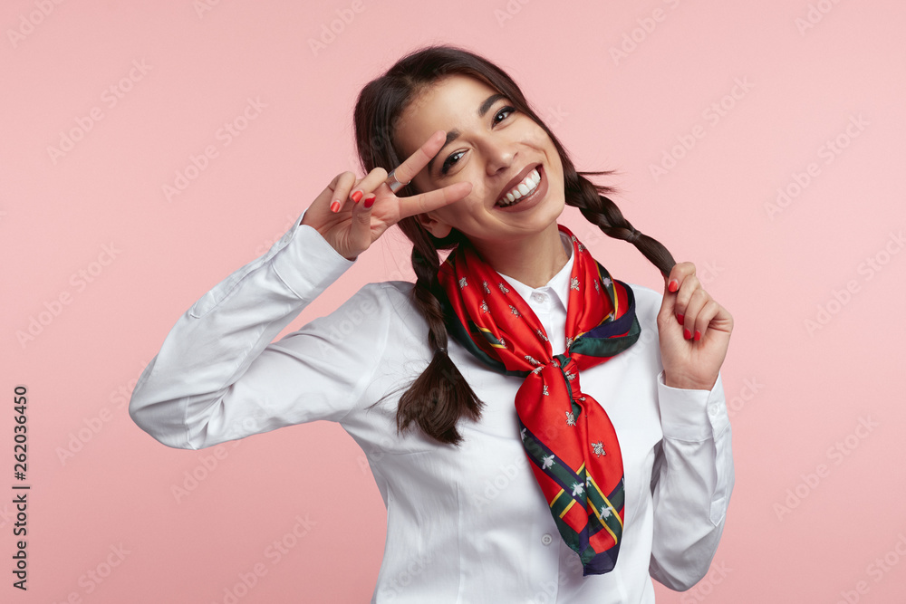 Peace Sign On Face