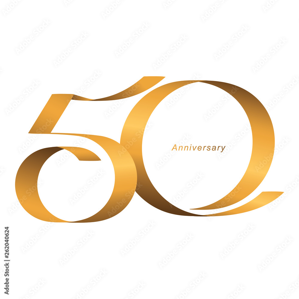 Handwriting, Celebrating, anniversary of number 50th year anniversary ...