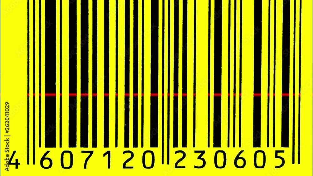 Vidéo Stock Barcode scanner. Barcode chaos. Animated background ...