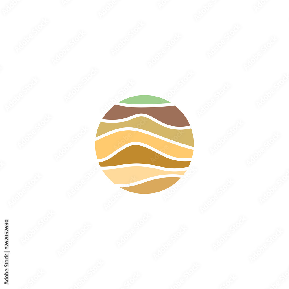 soil layers geology logo icon vector element Stock Vector | Adobe Stock