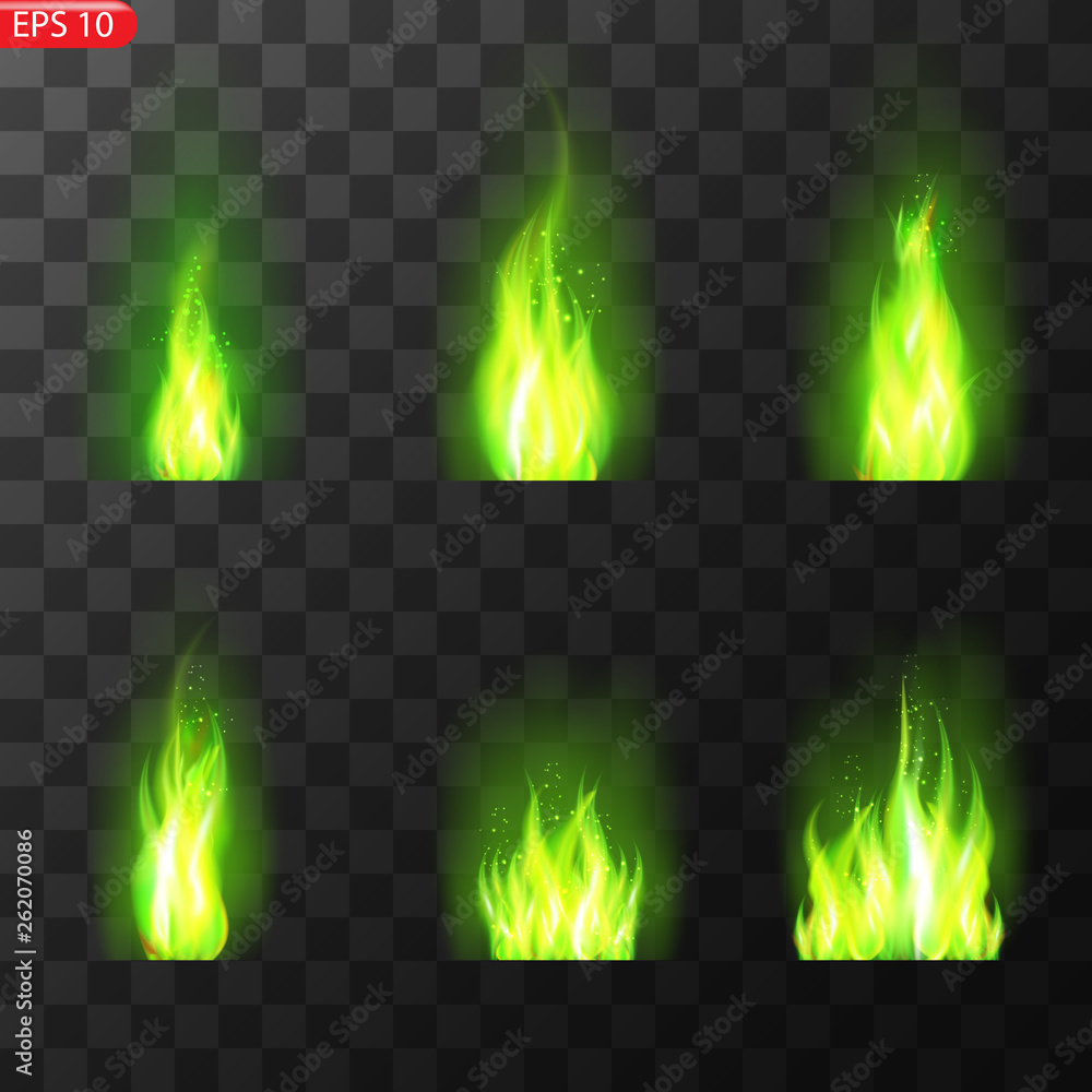 Trail of fire.Burning flames translucent elements special Effect ...