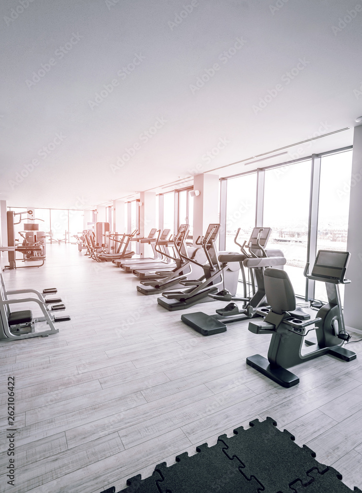 Empty modern gym Stock Photo | Adobe Stock