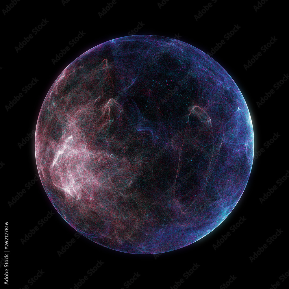 Ilustracja Stock: Abstract particle sphere, science background.Virtual flow big binary data ...