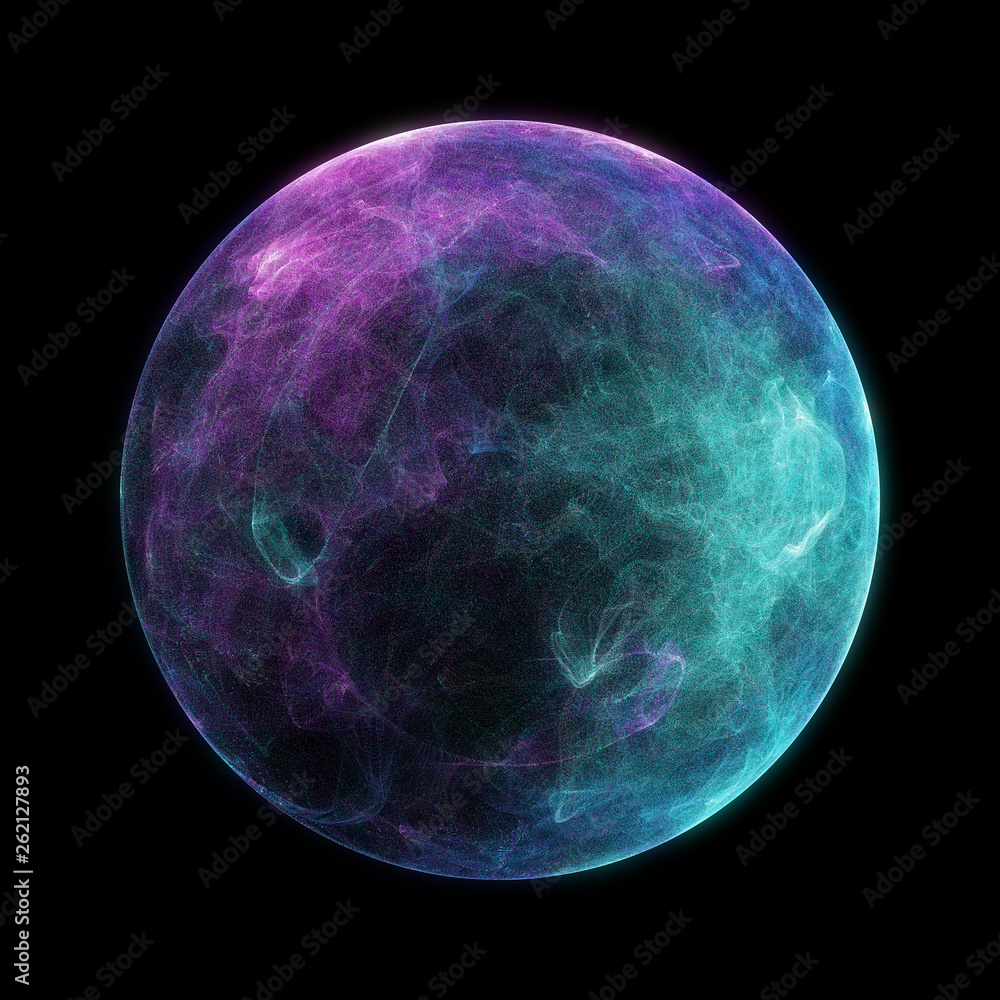 Abstract particle sphere, science background.Virtual flow big binary ...