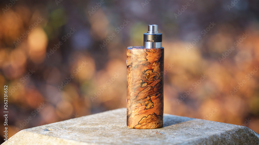 high end natural stabilized wood box mods with rebuildable dripping ...