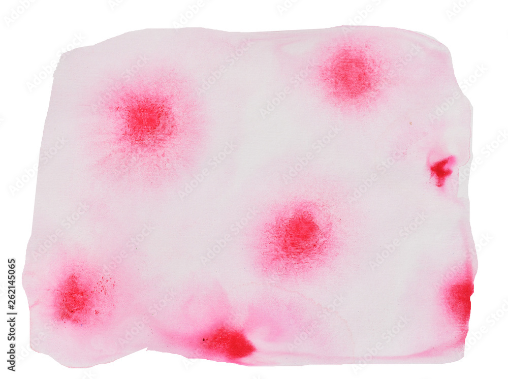 Red dot group on pink color surface on white background, Acne with ...