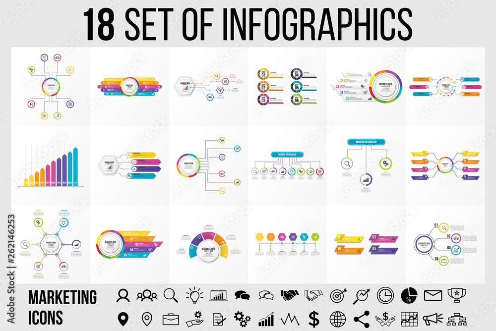 Vector Infographic Template Design with Options and steps. Business ...