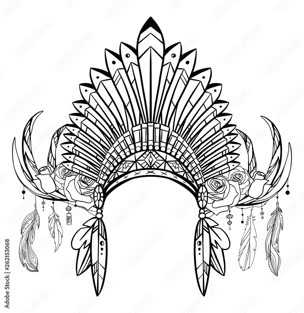 Indian Feathers Drawing