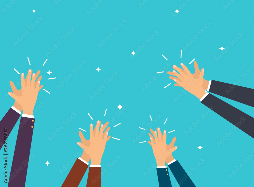 Human hands clapping. Flat design modern vector illustration concept ...